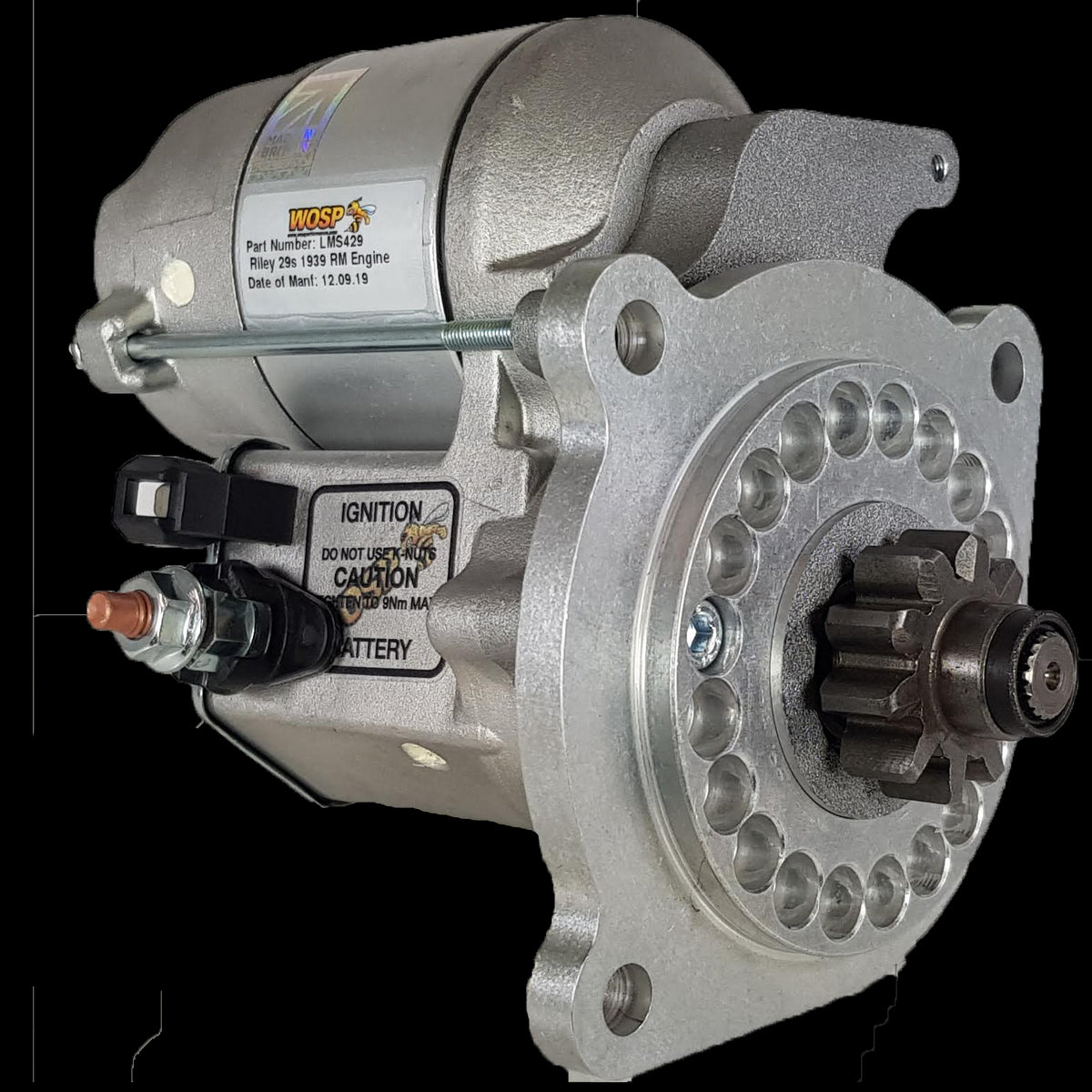Wosp Riley Twelve / RMA / RMC / RME high torque starter motor (LMS429 ...