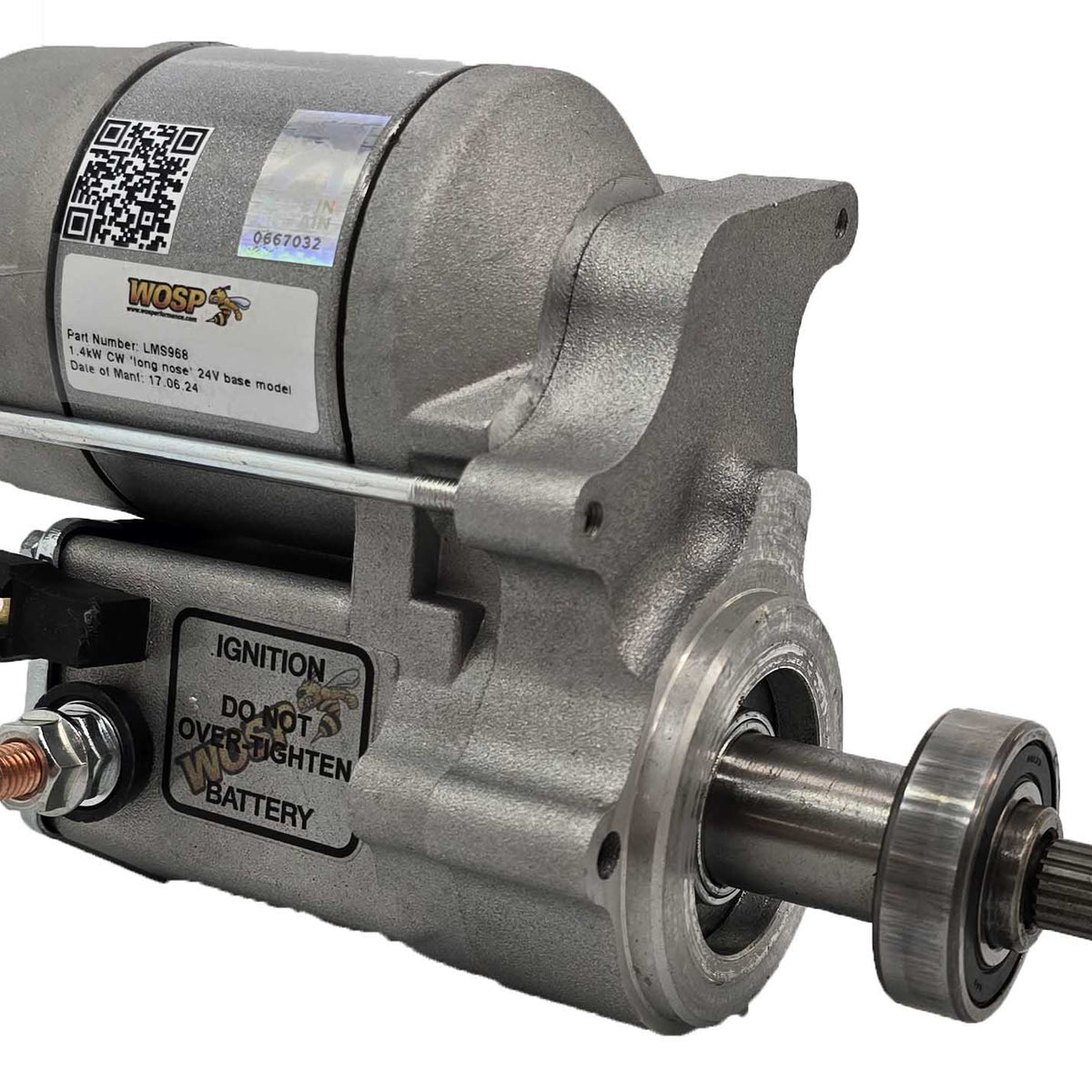 Wosp 1.4kW long drive clockwise base model 24V high torque starter mot ...